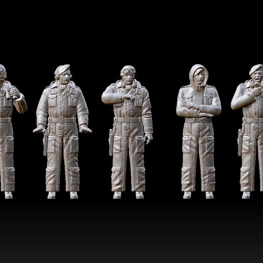 🪖 British tank crew ww2・ STL File for 3D printing・Cults