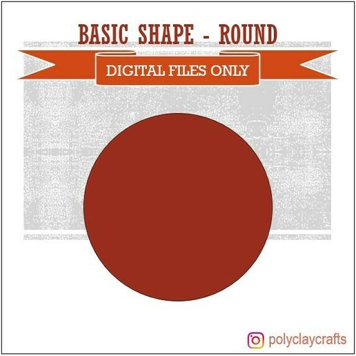 📁 Polymer Clay Cutters | Basic Shape – Round | Digital STL File | 10 ...