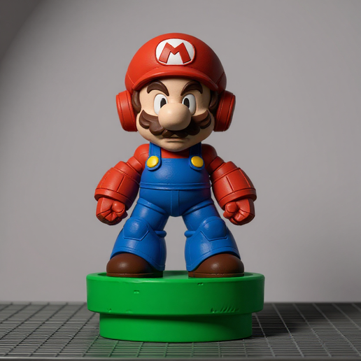 🤖 Mario Robot – 3D Sculpture Multi-Part・ STL File for 3D printing・Cults