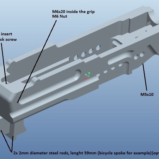 🔫 KC02-EBR22 chassis for KJ/ASG KC02 airsoft replica・ 3D File for 3D ...