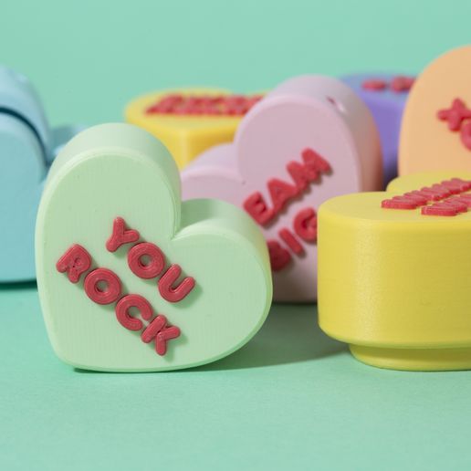 🥰 Adorable Heart-Shaped Clickers・ STL File for 3D printing・Cults