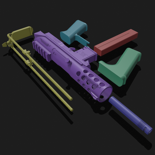 STL file Interdynamic MP9 SMG ( Prop-Gun ) 1/1 Scale 🔫 (3MF)・3D ...