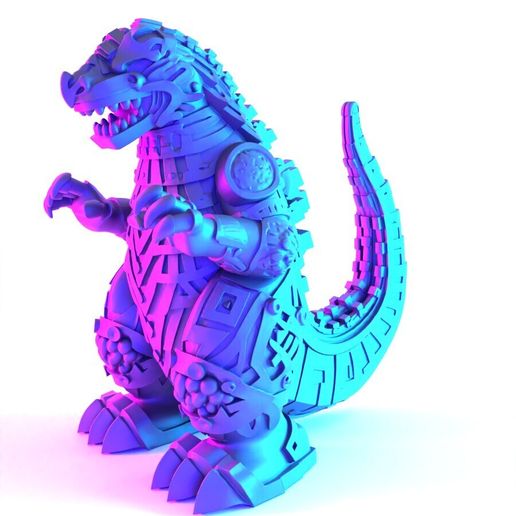 🇲🇽 Aztec Godzilla Mexican Maya toy・ STL File for 3D printing・Cults