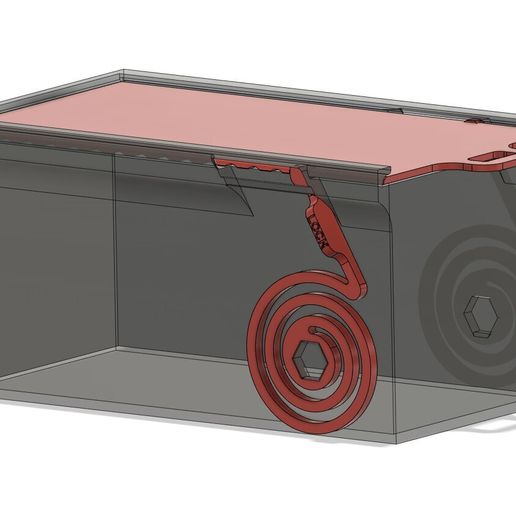 🔒 Spring Ratcheting Lock Box・Free STL File for 3D printing・Cults