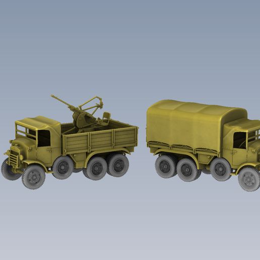 🇮🇹 Fiat SPA Dovunque 35 + option with Breda 20/65 (Italy, WW2)・ 3D File ...