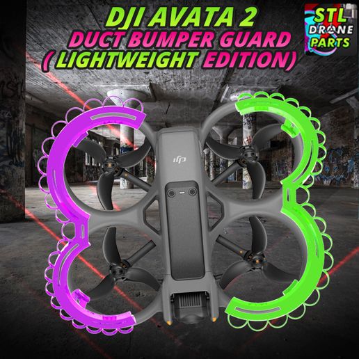 💂 DJI AVATA 2 BUMPERS DUCT PROTECTOR V2 LIGHTWEIGHT EDITION PROP GUARD NO TOOLS SNAP ON・ STL ...