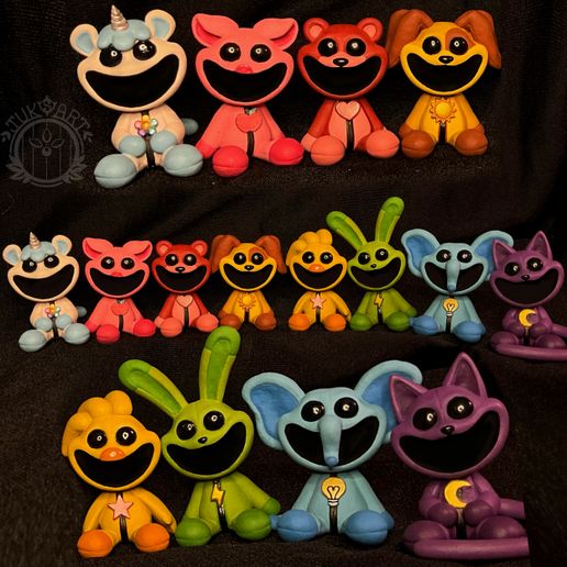 🦸 All Smiling Critters + CatNap・ STL File for 3D printing・Cults