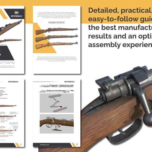 🗺️ Kar98k BUNDLE - 3D Print Functional Replica・ 3D File for 3D printing ...