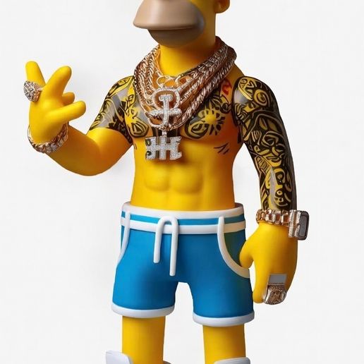 🌆 RAP Homer・ OBJ File for 3D printing・Cults