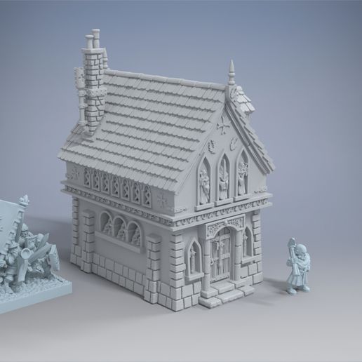 👨 Empire of Man - Chapel - 10mm・ 3D File for 3D printing・Cults