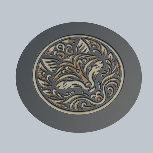 3D file Fox Animal Medallion Fox 3d Print Model 🦊 ・3D printing design ...