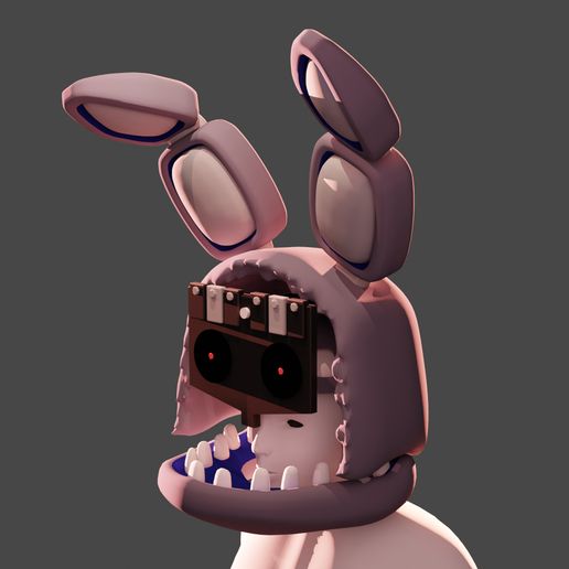 🎃 FNAF Withered Bonnie Mask 3D Model - Five nights at Freddy's, cosplay ...