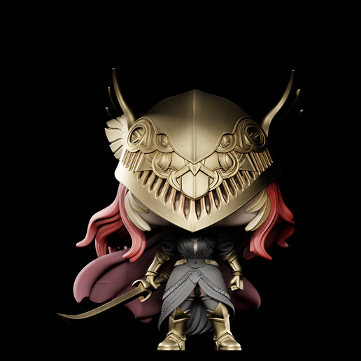 💍 Malenia (funko -pop) from Elden Ring・ OBJ File for 3D printing・Cults