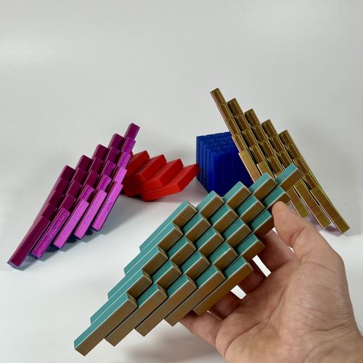 👌 Wobble Pixels Fidget Flexible Toy Print in Place・ 3D File for 3D ...