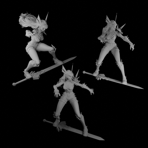 dynamic sword action poses