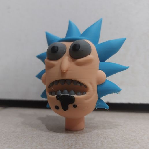 STL file rick head ( rick and morty ) 🤮 ・3D printer model to download・Cults