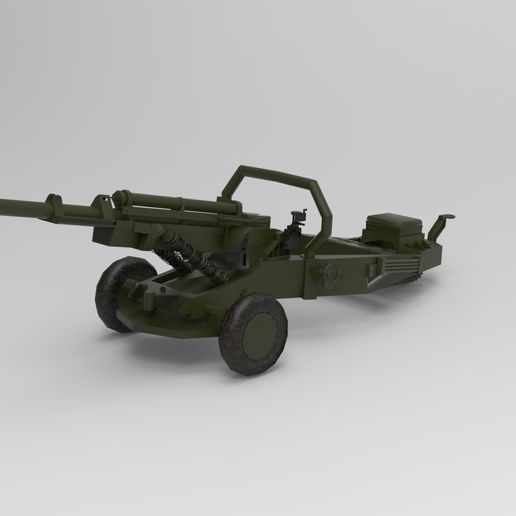 🪖 M102 howitzer・ OBJ File for 3D printing・Cults