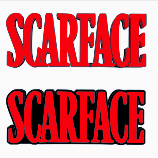 👾 2x SCARFACE Logo Display by MANIACMANCAVE3D・ STL File for 3D printing ...