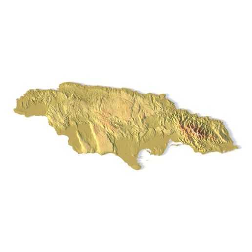 🇯🇲 Jamaica Topographic Map – 3D Model for 3D Printing & CNC Carving・ 3D ...