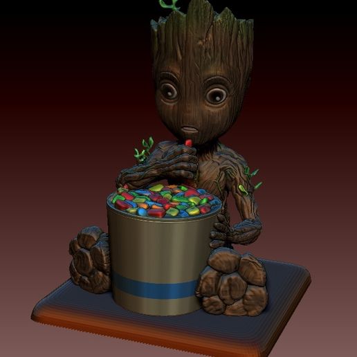 👶 Groot Candybowl・Free STL File for 3D printing・Cults