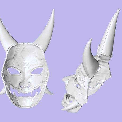 👾 XIAO MASK GENSHIN IMPACT・Archivo STL para ・Cults