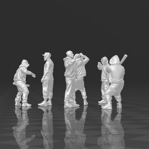🎤 6PACK RAP STREET STYLE - URBAN SCENE 1/64 | URBAN STYLE STL FIGURES ...