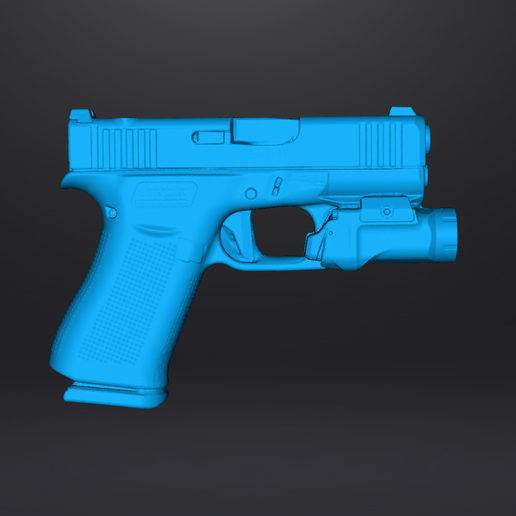 🔫 Glock 43x MOS with TLR 7 Sub Real Size 3D Scan・ STL File for 3D printing and CNC machining ...