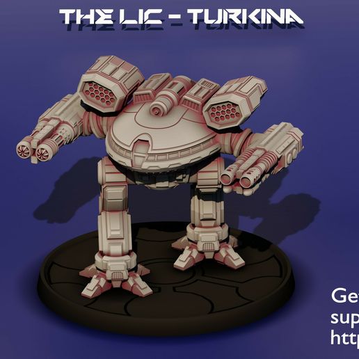 🎲 LIC - Kestrel 95 ton assault mech.・ 3D File for ・Cults