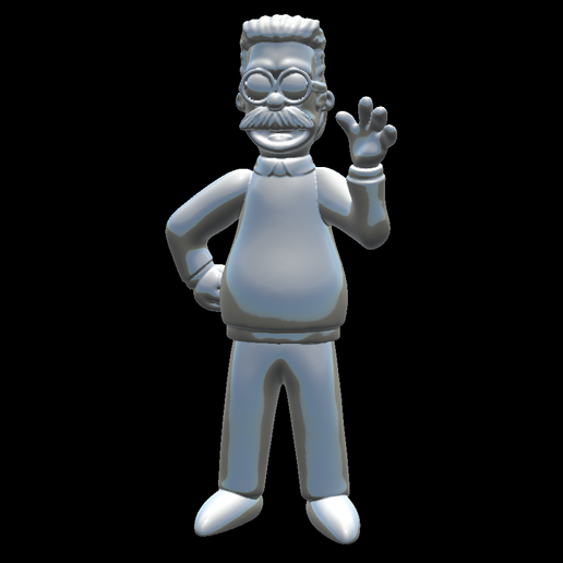 🗿 NED FLANDER・ OBJ File for 3D printing・Cults
