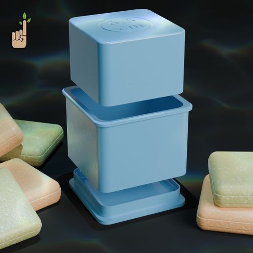 🧼 Soap Press Mold Square A (Multi-Size Pack 5cm to 8cm)・ STL File for ...