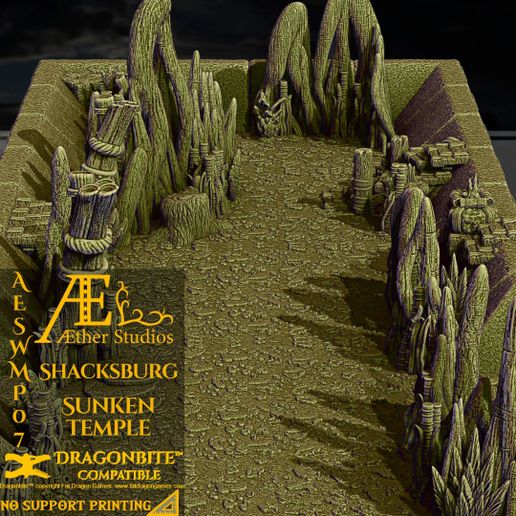 3D file AESWMP07 - Sunken Temple 🕍 ・3D printer design to download・Cults