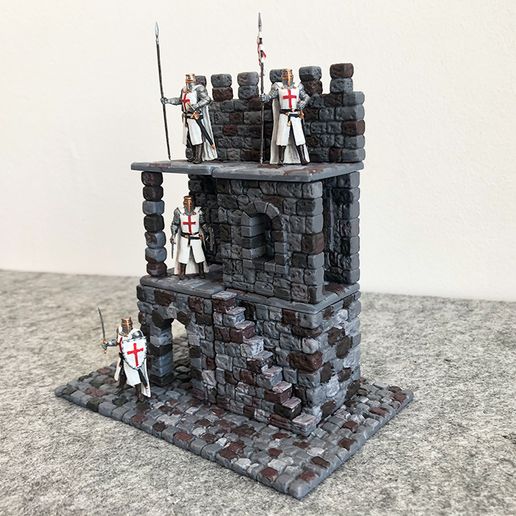 🏰 Castle builder - Castle walls・ STL File for 3D printing・Cults