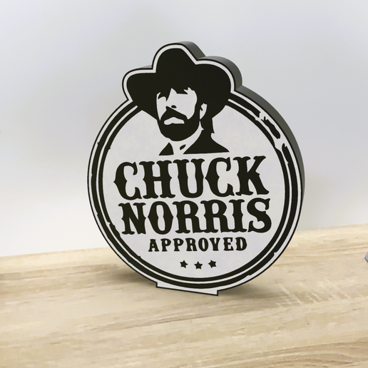 3MF file CHUCK NORRIS lightbox ⭐ ・Model to download and 3D print・Cults