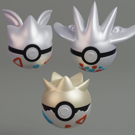 STL file Pokemon Togepi Togetic Togekiss Pokeball 🐉 ・3D printer model ...