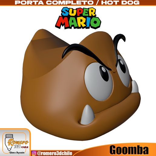 STL file New Goomba / Mario Bros Complete Holder 🆕 ・Model to download ...