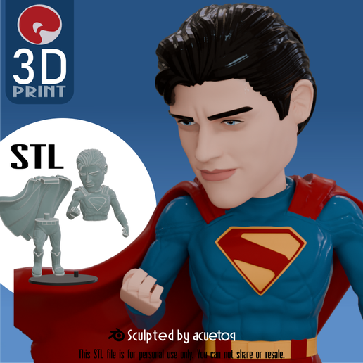 🦸‍♂️ Superman James Gunn (David Corenswet)・ STL File for 3D printing・Cults
