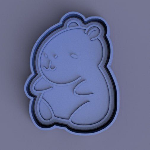 STL file capybara cutter + capybara stamp / capybara cutter + stamp 🍽️ ...