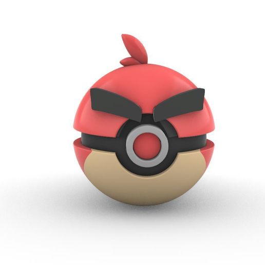 😡 Pokeball Angry Birds・ STL File for 3D printing・Cults