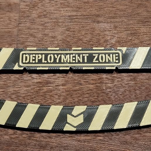 ♟ Wargame Deployment Zone Markers, Hazard Stripe Style・ STEP File for ...