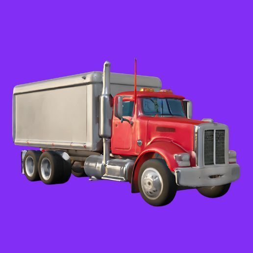 🚚 Classic Red Semi Truck STL・ STL File for 3D printing・Cults