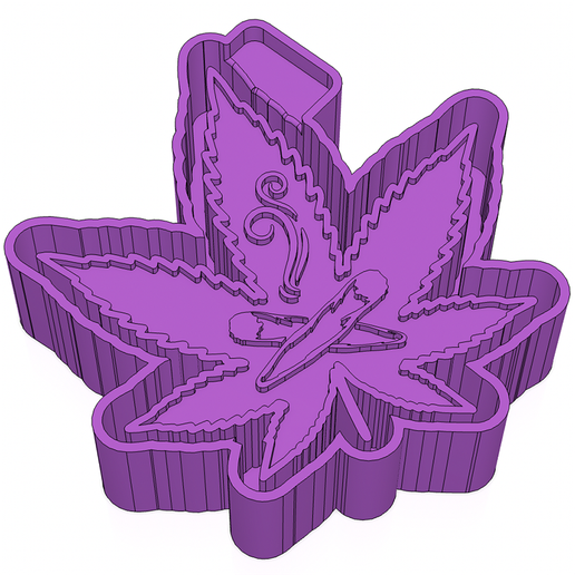 📦 Cannabis Leaf FRESHIE MOLD - SILICONE MOLD BOX・ STL File for ・Cults