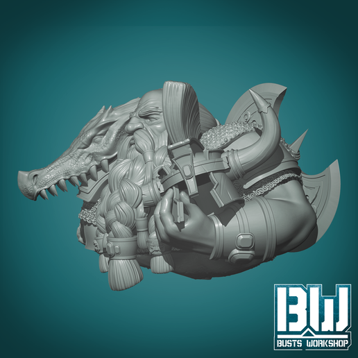 STL file DWARVEN DRAGON SLAYER (55mm Bust) 🐉 ・3D printing idea to ...