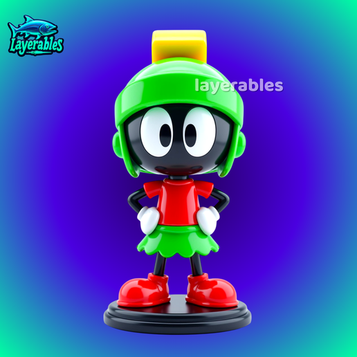 👾 Marvin the Martian STL – Looney Tunes 3D Print – Chibi Cartoon Figure ...