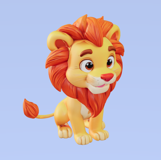 STL file Lion Cartoon 🦁 ・3D print model to download・Cults