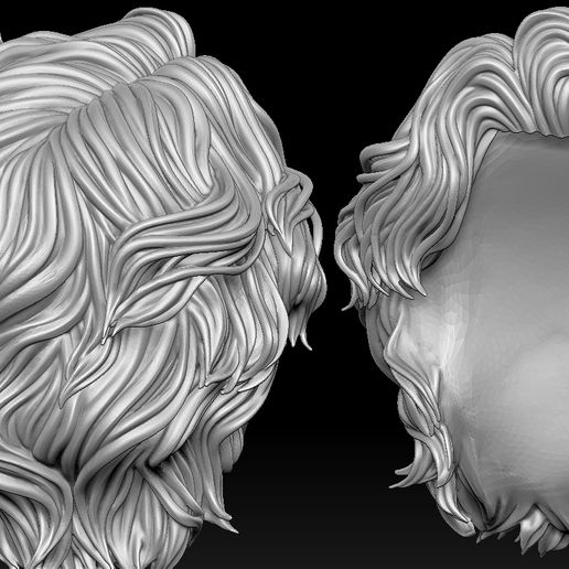 ♂️ 10 Male hair・ STL File for 3D printing・Cults