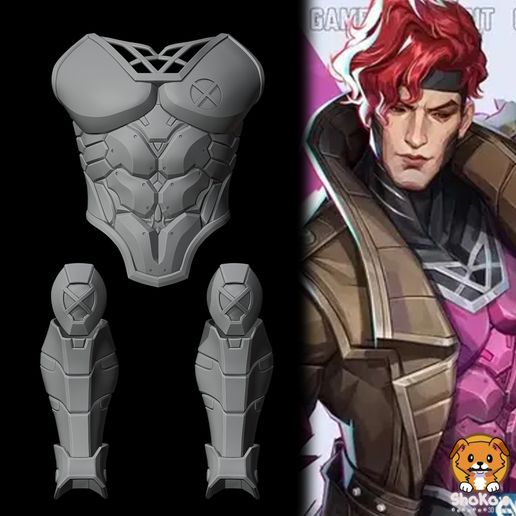 🎭 Gambit - Chest and Legs Armor - Marvel Rivals Cosplay Prop・ 3D File ...