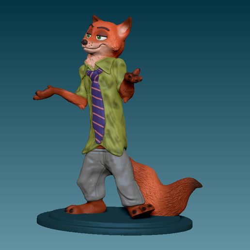 🦊 nick wilde the fox from zootopia cartoon movie・ OBJ File for 3D ...
