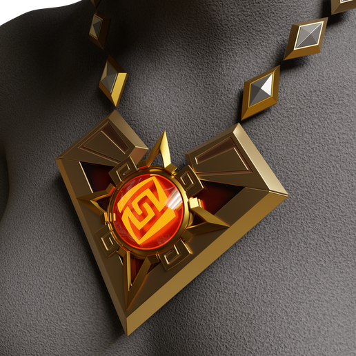 💜 Xilonen Vision Necklace heart - Genshin Impact・Archivo 3D para ...