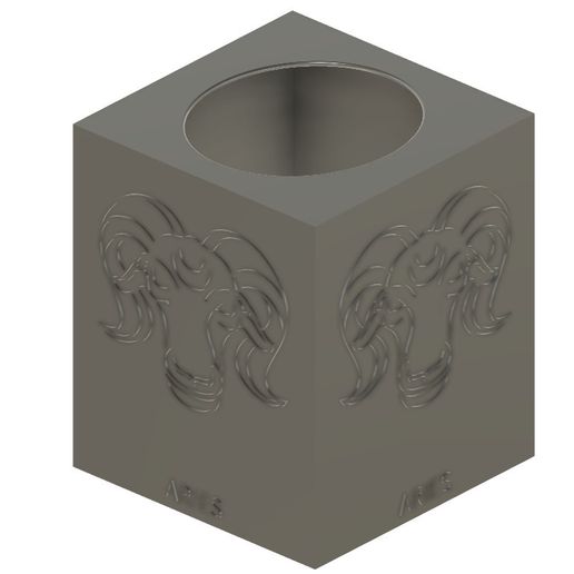 ♈ Aries Zodiac Small Tissue Box Cover・ STL File for 3D printing・Cults