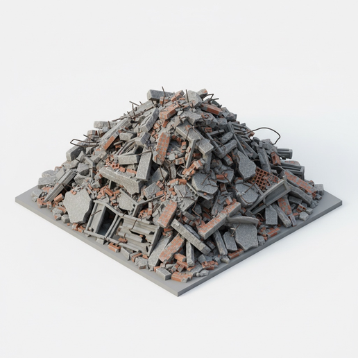 🧱 Urban Rubble & Debris Piles (4x) - Difficult Terrain・ STL File for 3D ...